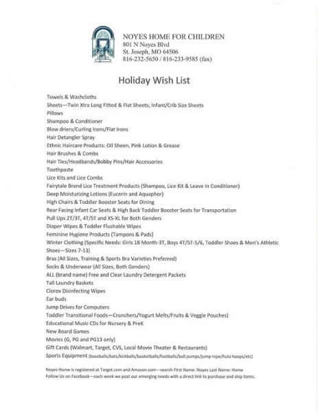 North Harrison R-III - FCCLA Community Service Project - Noyes Home